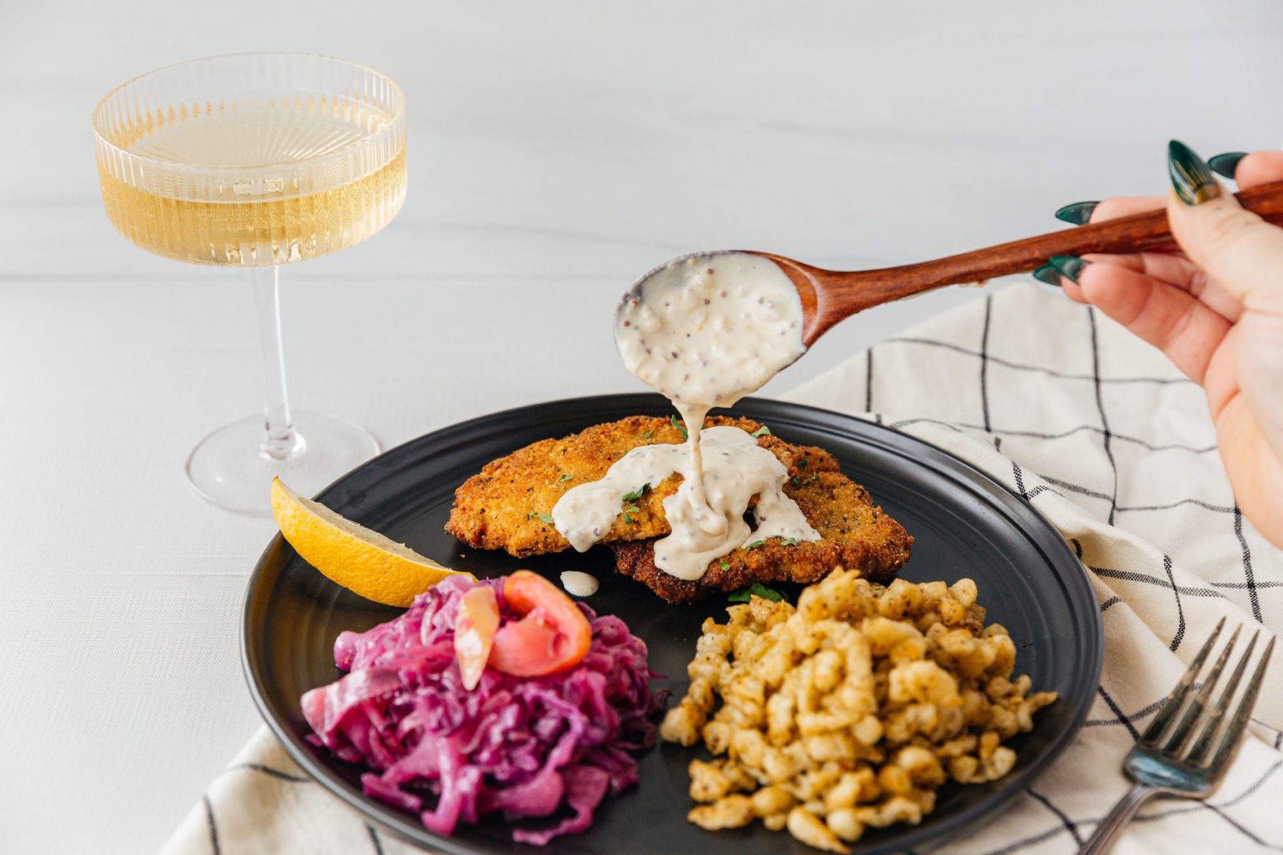 PORK SCHNITZEL WITH MUSTARD CREAM SAUCE Recipe | Red Stick Spice